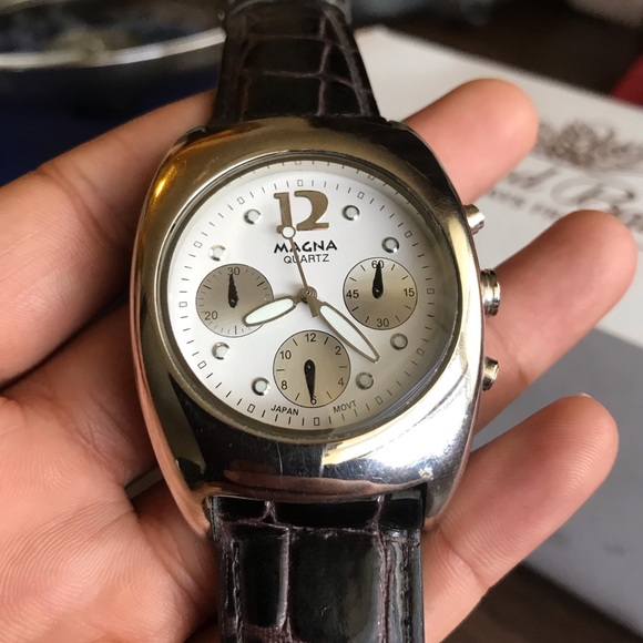 Accessories | Magna Mens Watch Leather Strap | Poshmark